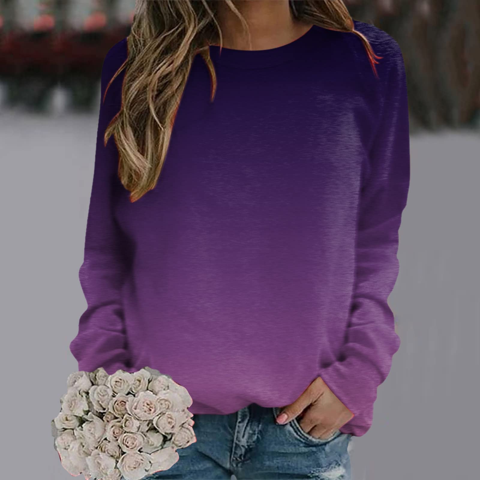 DUOWEI tye dye hoodie Womens Corduroy Shirts Long Sleeve Boyfriend Oversized Button Down Blouses Tops Casual Loose Jacket Purple