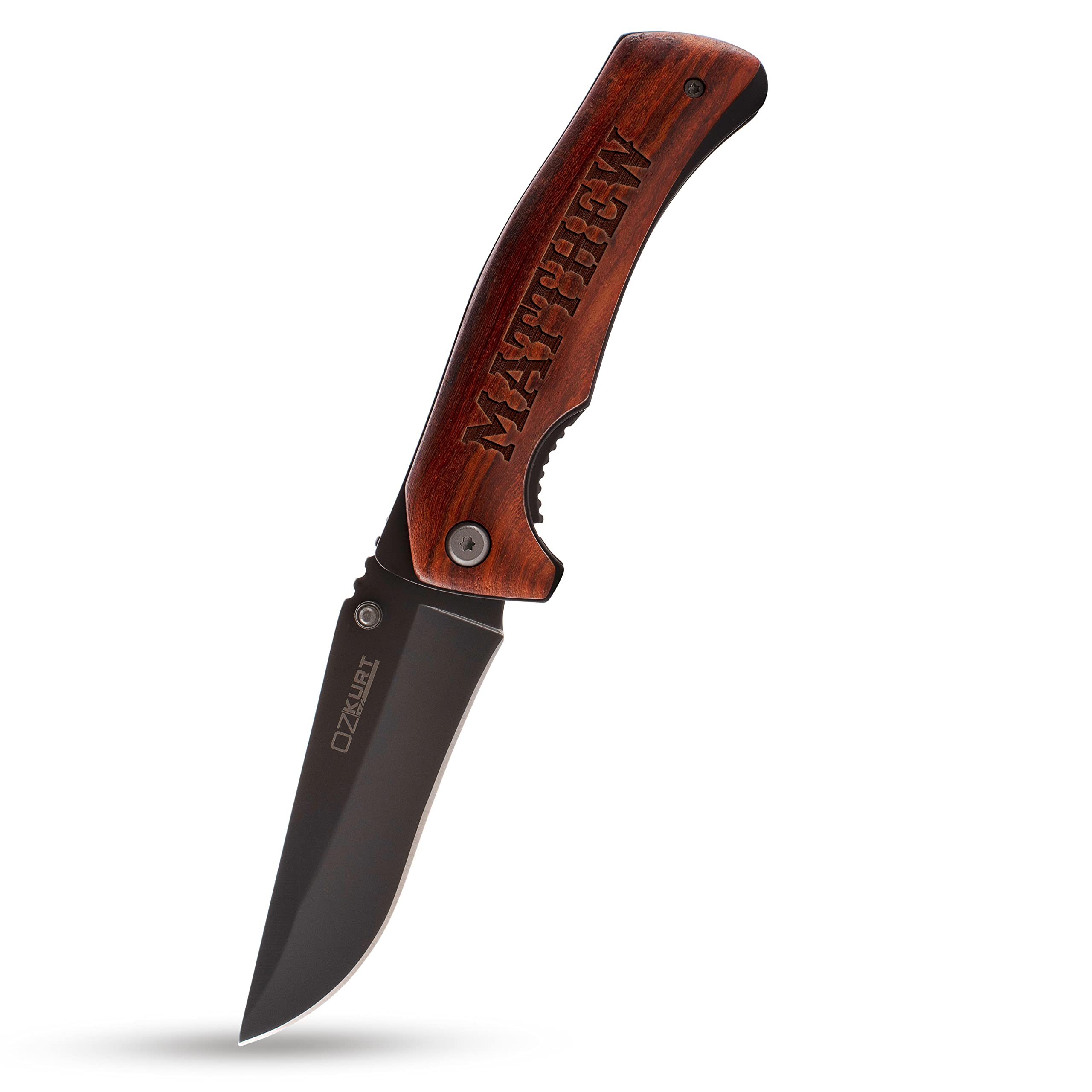 Gifts for Men, Personalized Pocket Knife with Name - Customized Folding Knife with 2 Lines of Text, Dad Gifts from Son, Daughter - Gifts for Husband, Grandpa