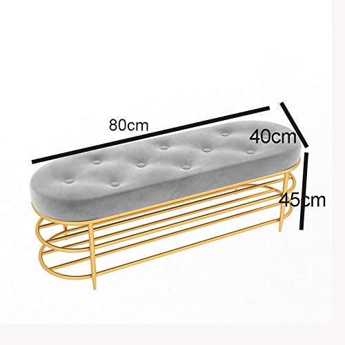 LDCHNH Shoe Stool with 2 Layers Shoe Rack Shelf Sofa Cushion Entrance Door Shoe Cabinet Shoe Stool Storage Stool (Color : D)