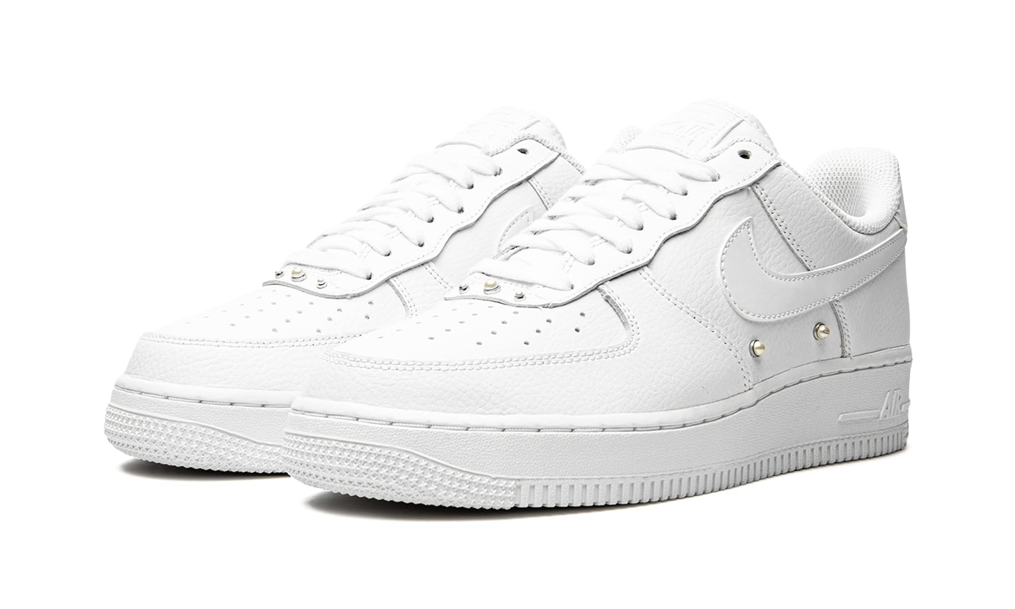Nike Women's Air Force 1 Low '07 SE Pearl Casual Dq0231 Shoes, White/White-metallic Silver-bl, 8.5