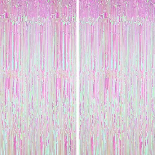 KatchOn, XtraLarge Iridescent Backdrop with Bride Balloons Rose Gold Set - 40 Inch, Pack of 4 | Diamond Ring Balloon, Bride Balloons Bachelorette Party Decorations | Iridescent Party Backdrop Decor