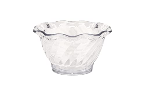 G.E.T. DD-50-CL-EC Plastic Tulip Ice Cream/Dessert Dish, 5 Ounce, Clear (Set of 4)