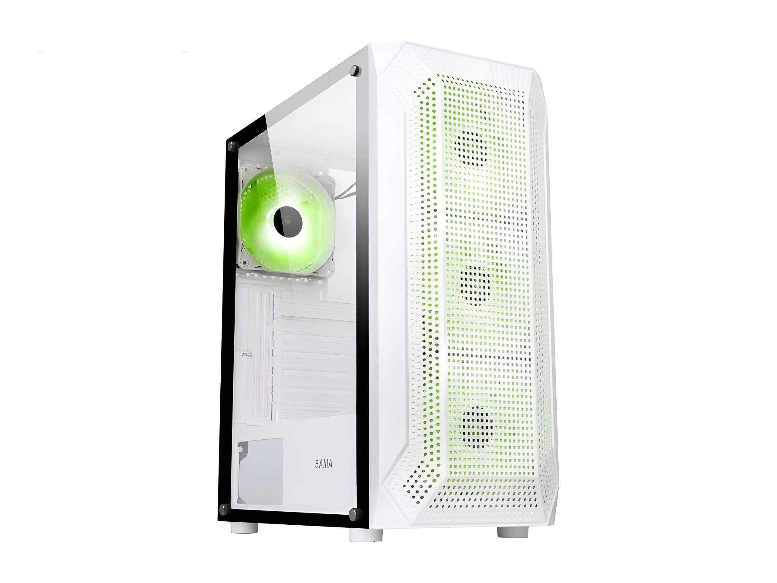 Fast Gaming Computer Desktop Gaming PC RGB AMD Ryzen 5 5600G 12 Core Logical 4.4GHz with AMD Radeon Graphics 16GB DDR4 500GB SSD Windows 10, White