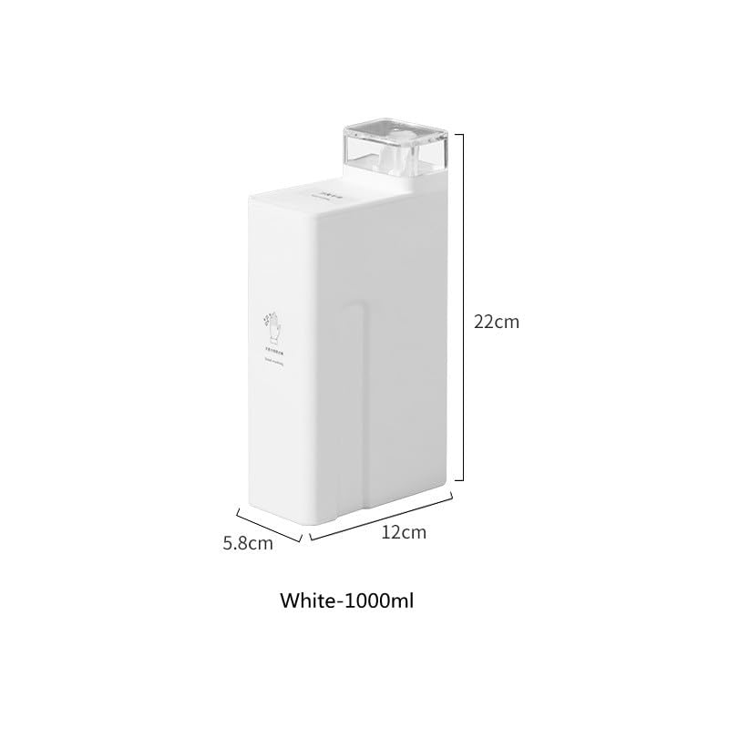 LEASON Atomizer Bottle Laundry Detergent Sub-Bottle 1000ml Large-Capacity and Washing Powder Softener Detergent Empty Bottle Refillable (Color : White)