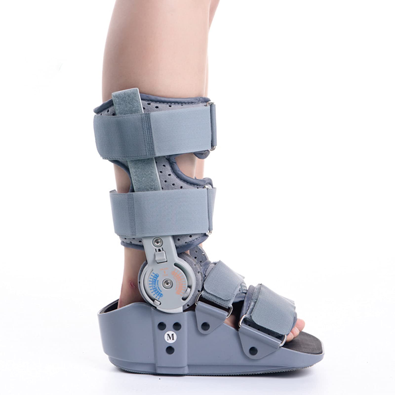 DXDUI Fracture Walking Shoes Boot Ankle Orthosis Joint Fixation Brace Adjustable Breathable Calf Protector Injuries Fractures Sprains Instead of Plaster,XL