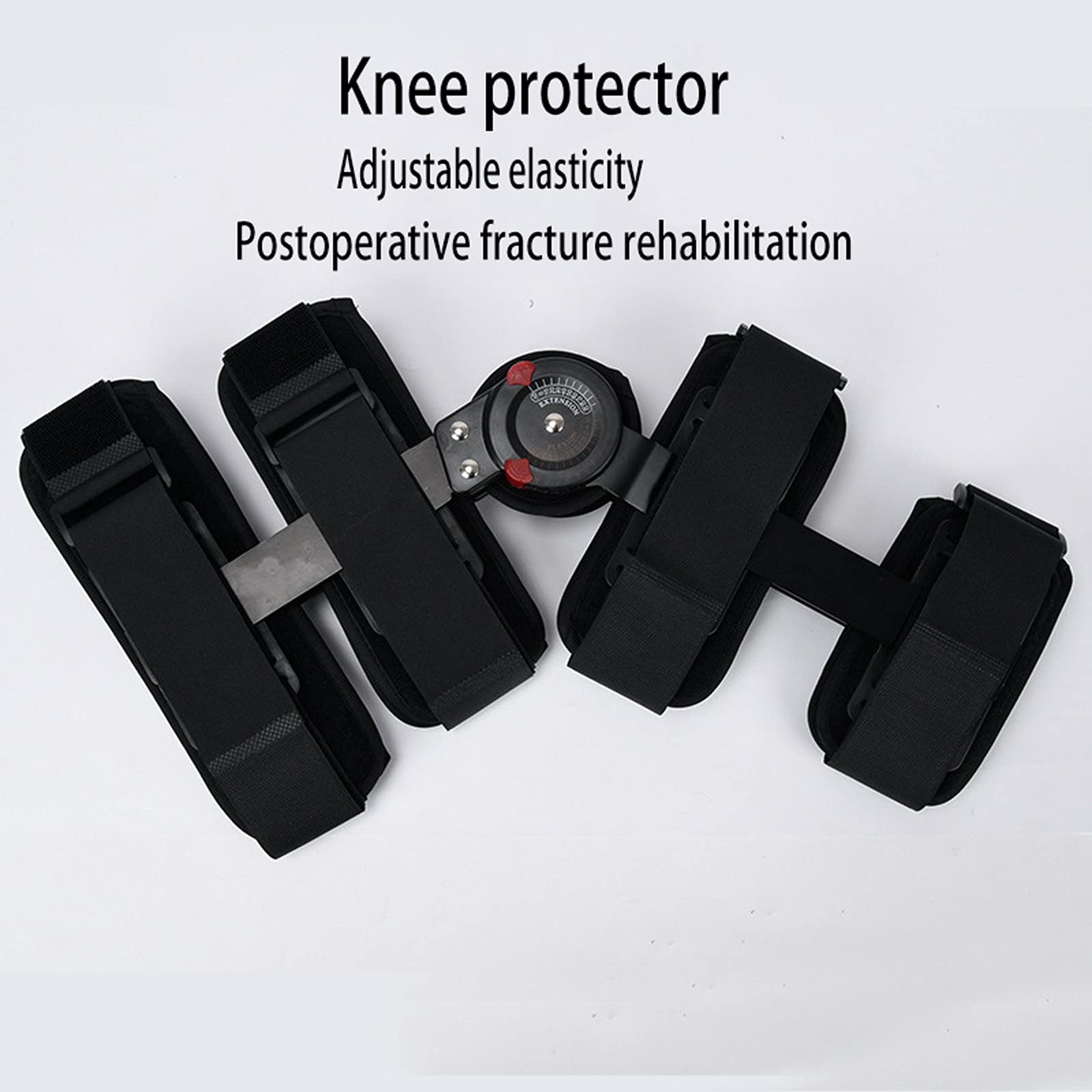 DXDUI Hinged Knee Brace Leg Immobilizer Adjustable Lightweight and Breathable Recovery Support Ligament Injuries Relief Knee Joint Pain Left and Right