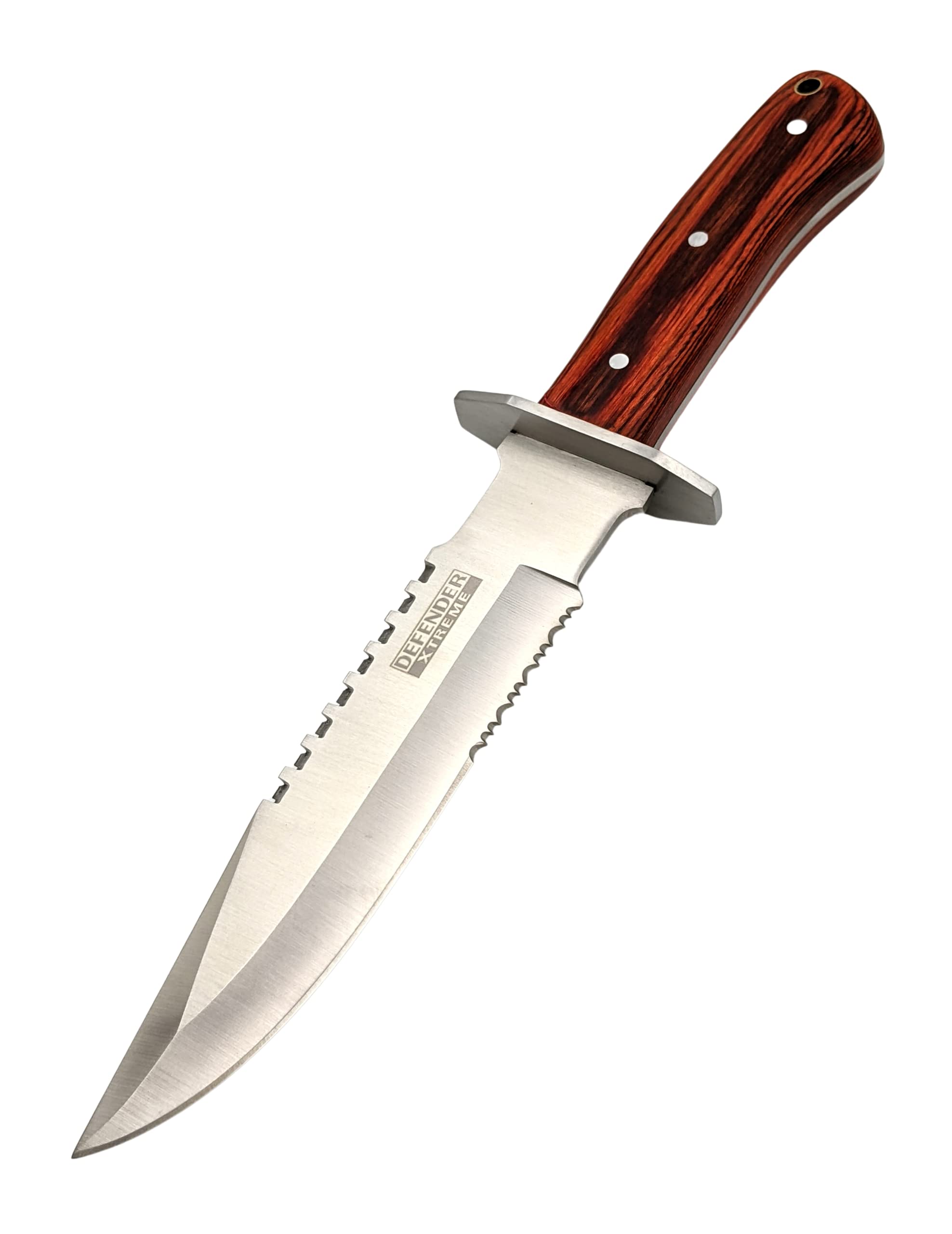 Defender Xtreme Full Tang Serrated Blade 11-inch Hunting Knife with Sheath