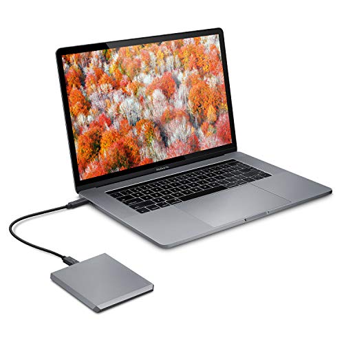 LaCie Mobile Drive 2TB External Hard Drive HDD – Space Gray USB-C USB 3.0, for Mac and PC Computer Desktop Workstation Laptop (STHG2000402) (Renewed)