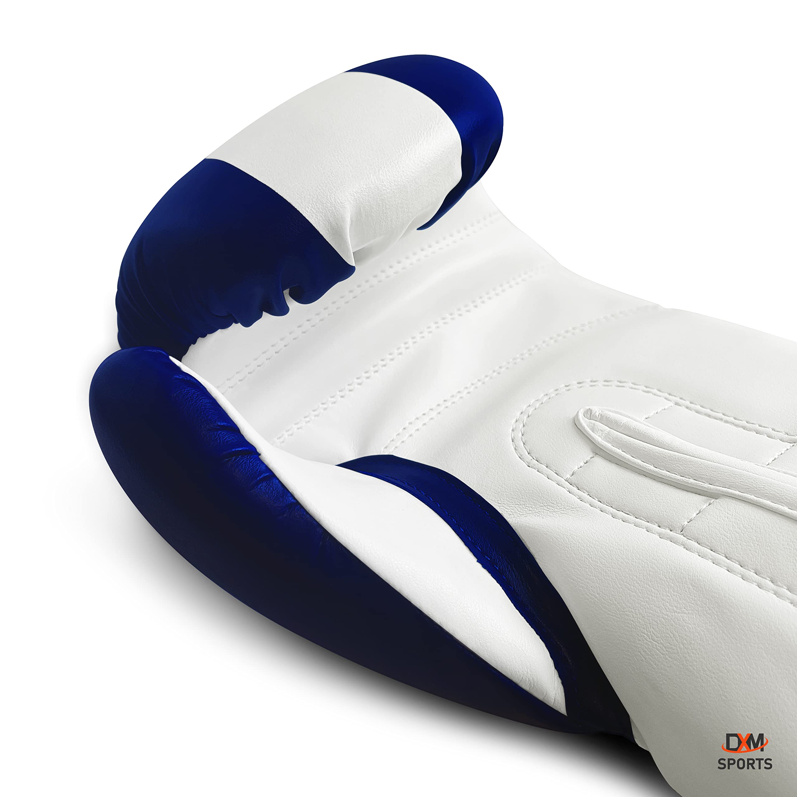 DXM SPORTS Boxing Gloves for Men & Women, Boxing Training Gloves Ideal for Heavy Punching Bag Workout Kickboxing, Muay Thai, MMA Blue & White, 8 oz