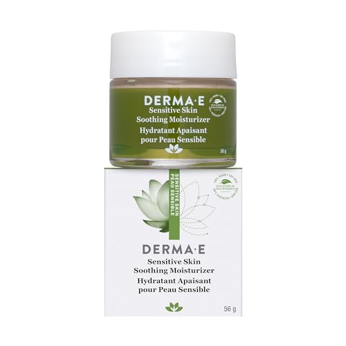 DERMA-E Sensitive Skin Moisturizing Cream β Gentle, Unscented Daily Face Moisturizer β Soothing Facial Cream with Pycnogenol and Vitamins A, C and E - Reduces Redness and Irritation, 2 oz