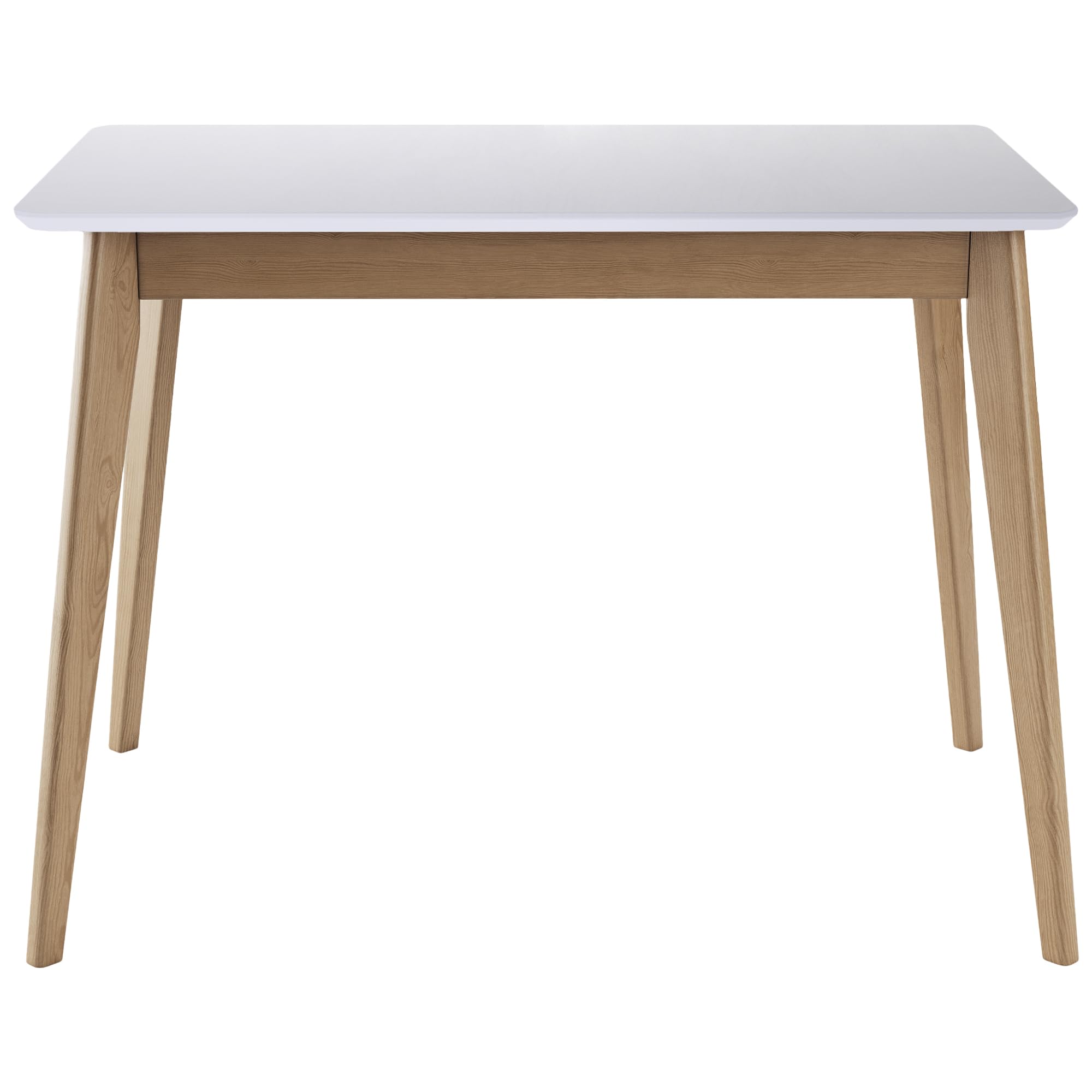 DAIVA CASA Pegasus Rectangular Dining Table - Birch Solid Wood Kitchen & Dining Room Furniture - Mid Century Modern Scandinavian Style β White Brown Kitchen Table for Small Space β 40Ρ
24 inch