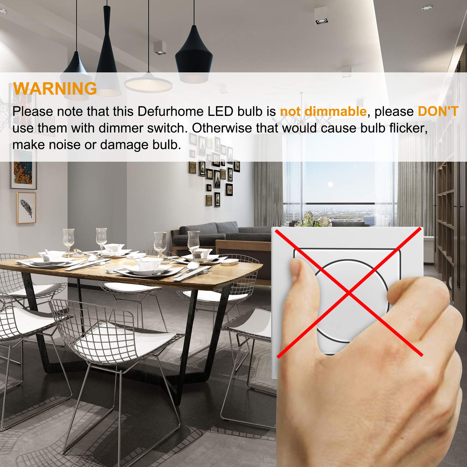 Defurhome LED Edison Bulbs, 60W Equivalent, 700Lumens, Daylight White 4000K, 6W ST58 LED Filament Light Bulbs with 80+ CRI, Antique Style Lighting, E26 Medium Base, Non Dimmable - Pack of 5