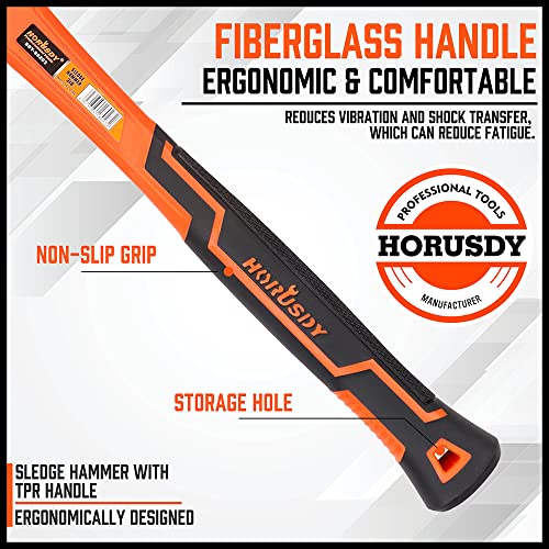 HORUSDY 16 oz Rubber Mallet Hammer, Fiberglass Rubber Mallet Handle (16oz Rubber Mallet)