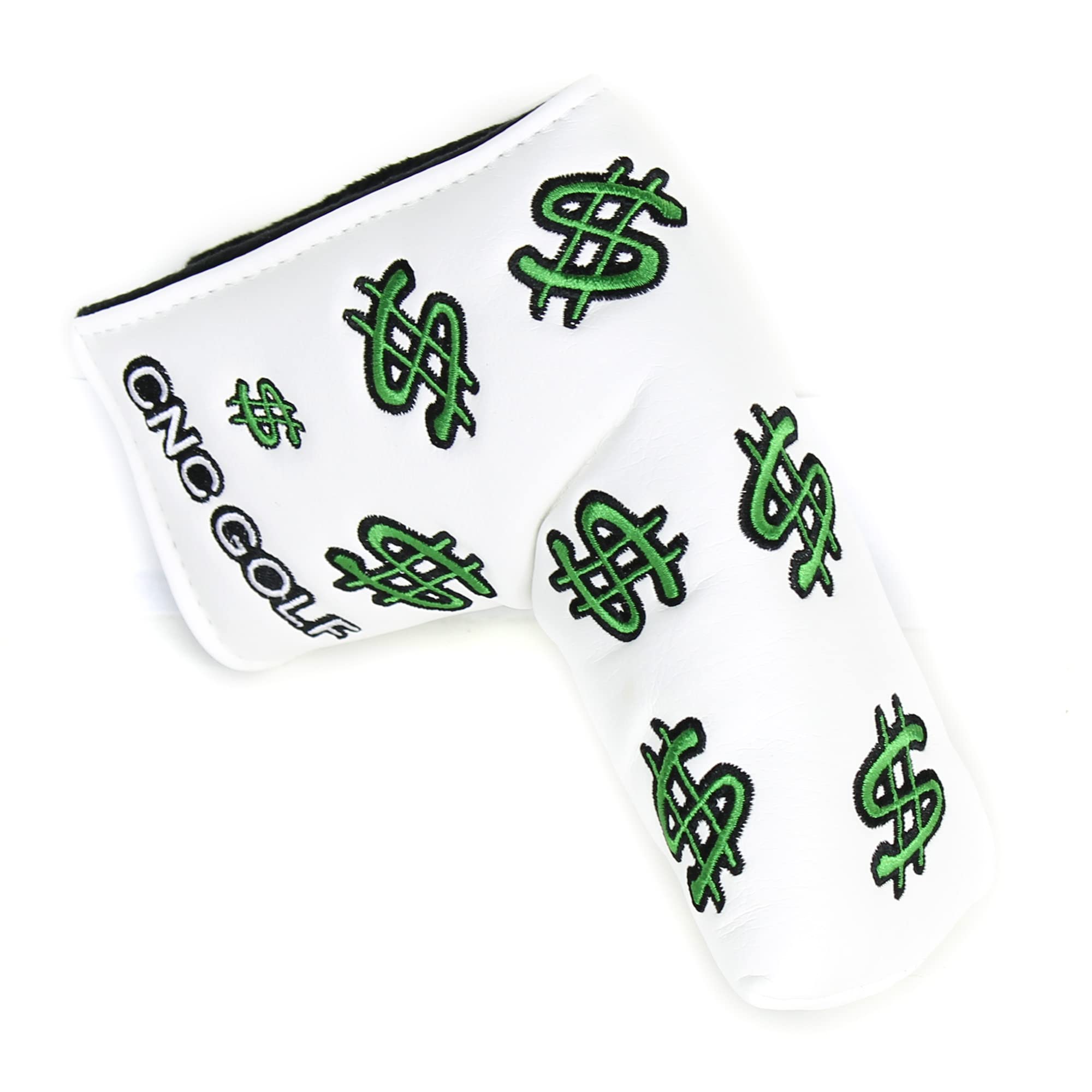 CNC GOLF MONEY MAKER White Putter Cover Magnetic Headcover for Scotty Cameron Taylormade Odyssey Blade