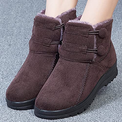 FASDNENDYS Snow Round Plus Cotton Velvet Outdoor Boots Shoes Winter Women's Comfortable Womens Winter on Boot