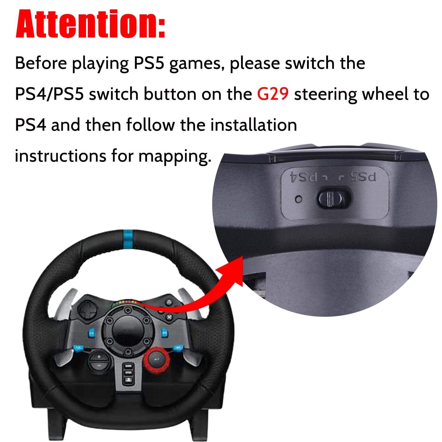 CNRAQR PC/PS4/PS5 Racing Game USB Handbrake 16Bit SIM for Racing Games, Compatible with G29 Simulate Linear Handbrake Realize Switch Control(With Fixing Clip and Plate