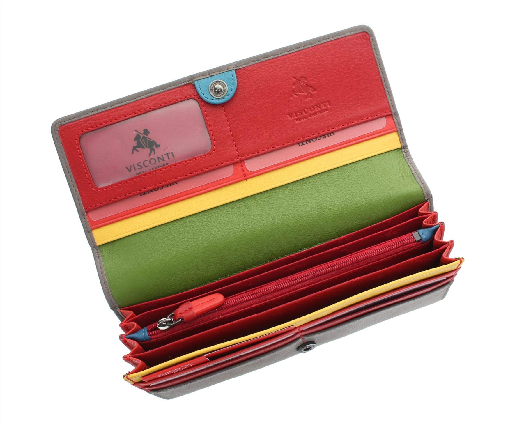Visconti Happy Rainbow Collection Phoebe Leather Purse RFID HR80 Taupe