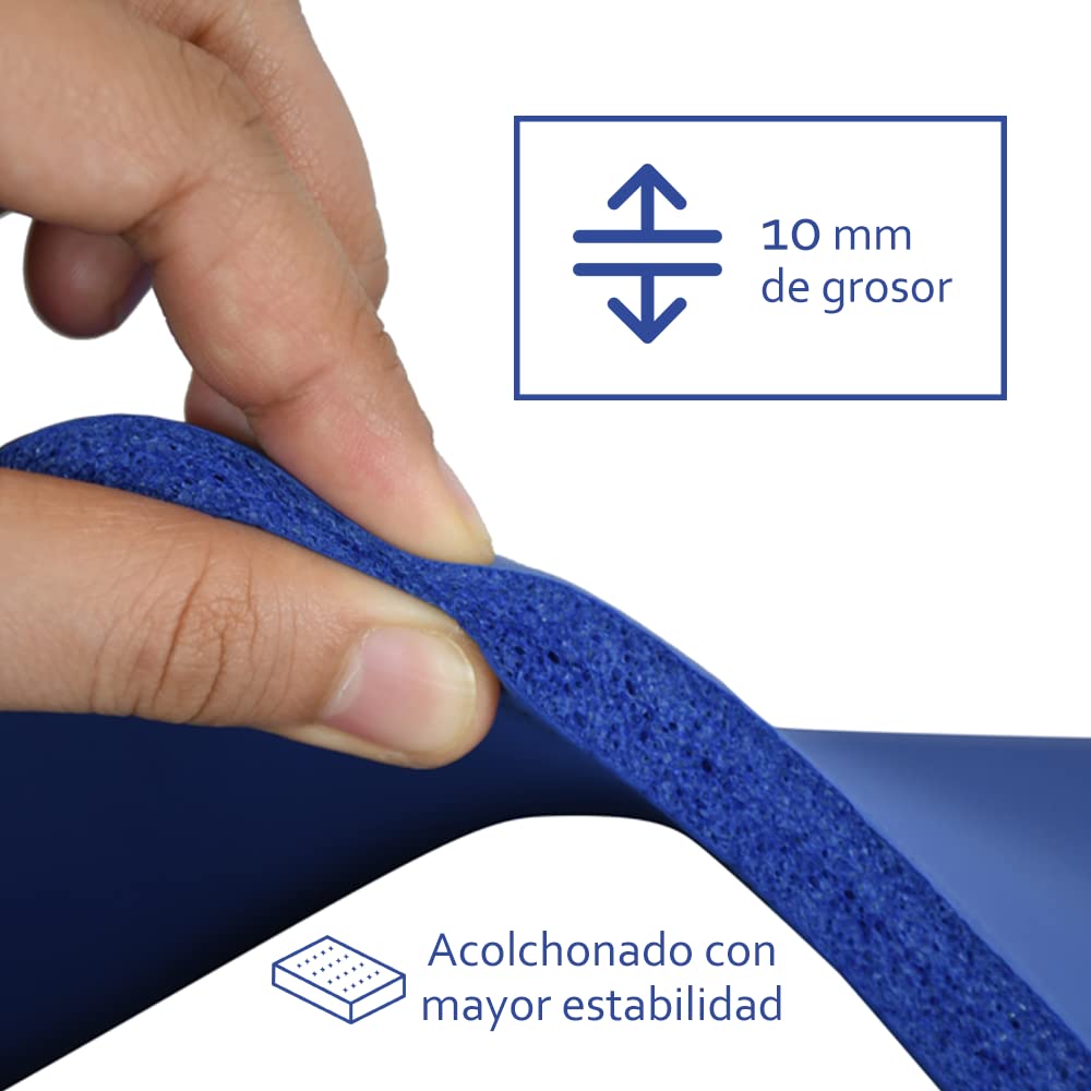 Extra Thick Yoga Mat | Non Slip Backing | 0.4 Inch Thick Foam | Includes Adjustable Carrying Straps | Perfect for at Home or on the go workouts (Black)