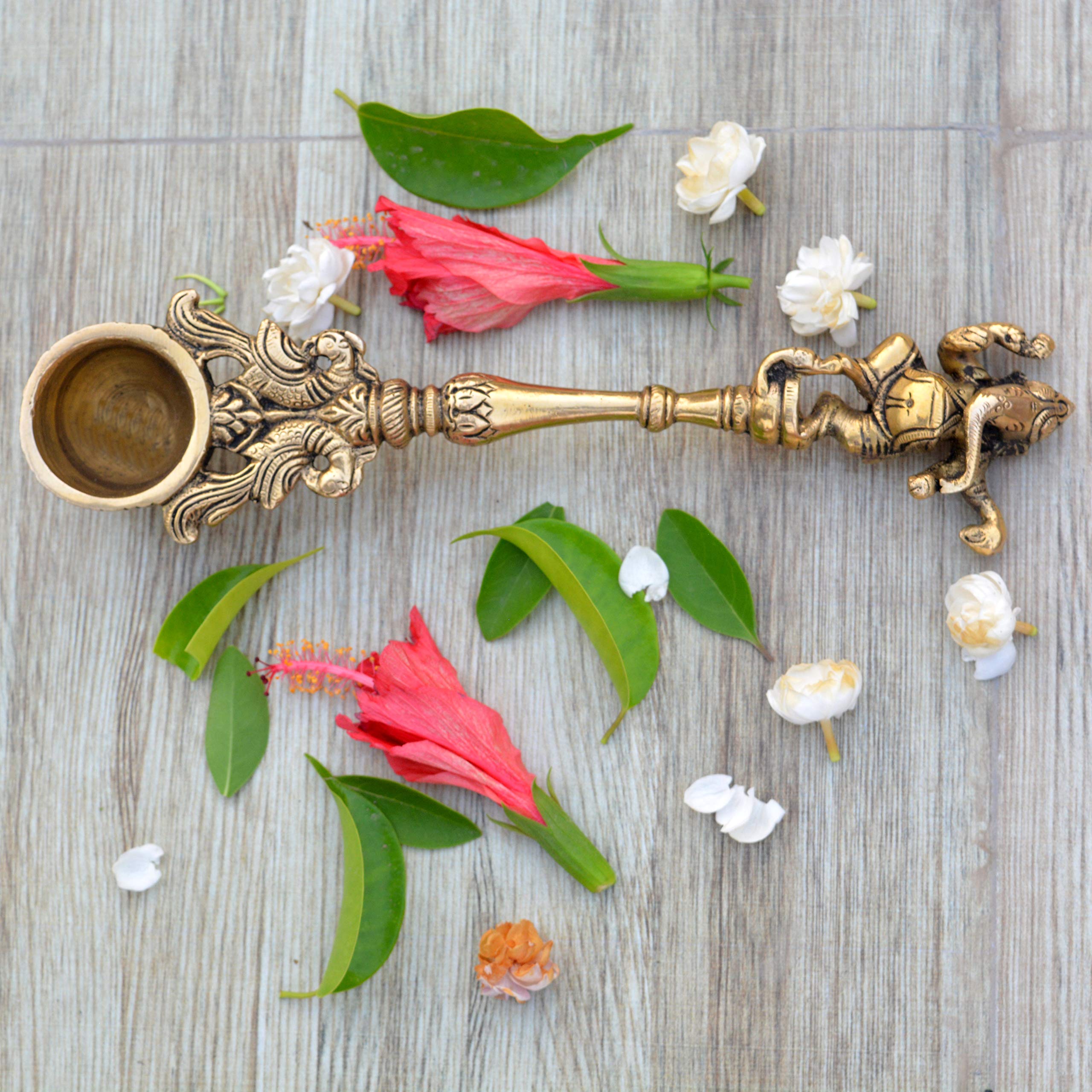 Ganesh Spoon - Yagya Hawan, hawan Spoon, Poojan Purpose, Indian Cultural Religious Item Best for Home, Office, Gifts Diwali Puja