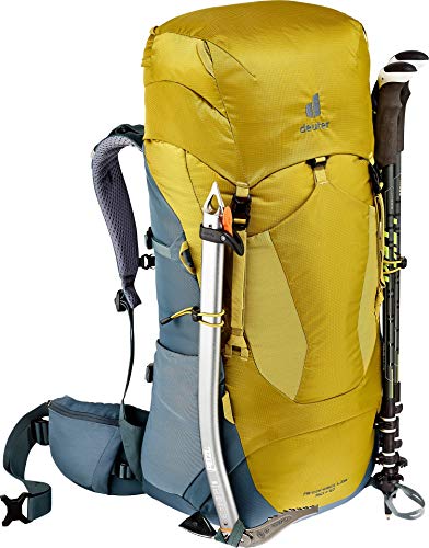 DEUTER Unisex โ Adult's Aircontact Lite 50+10 Trekking Backpack, Turmeric-Teal, 60 L