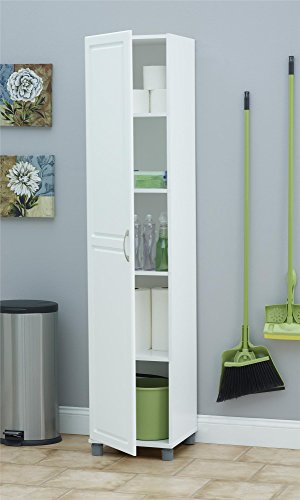 SystemBuild Kendall 36" Utility Storage Cabinet - White & Kendall 16" Utility Storage Cabinet - White