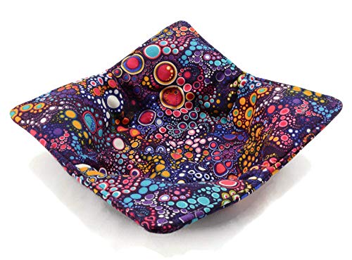 Purple Microwave Bowl Holder - Colorful Cotton Bowl Cozy