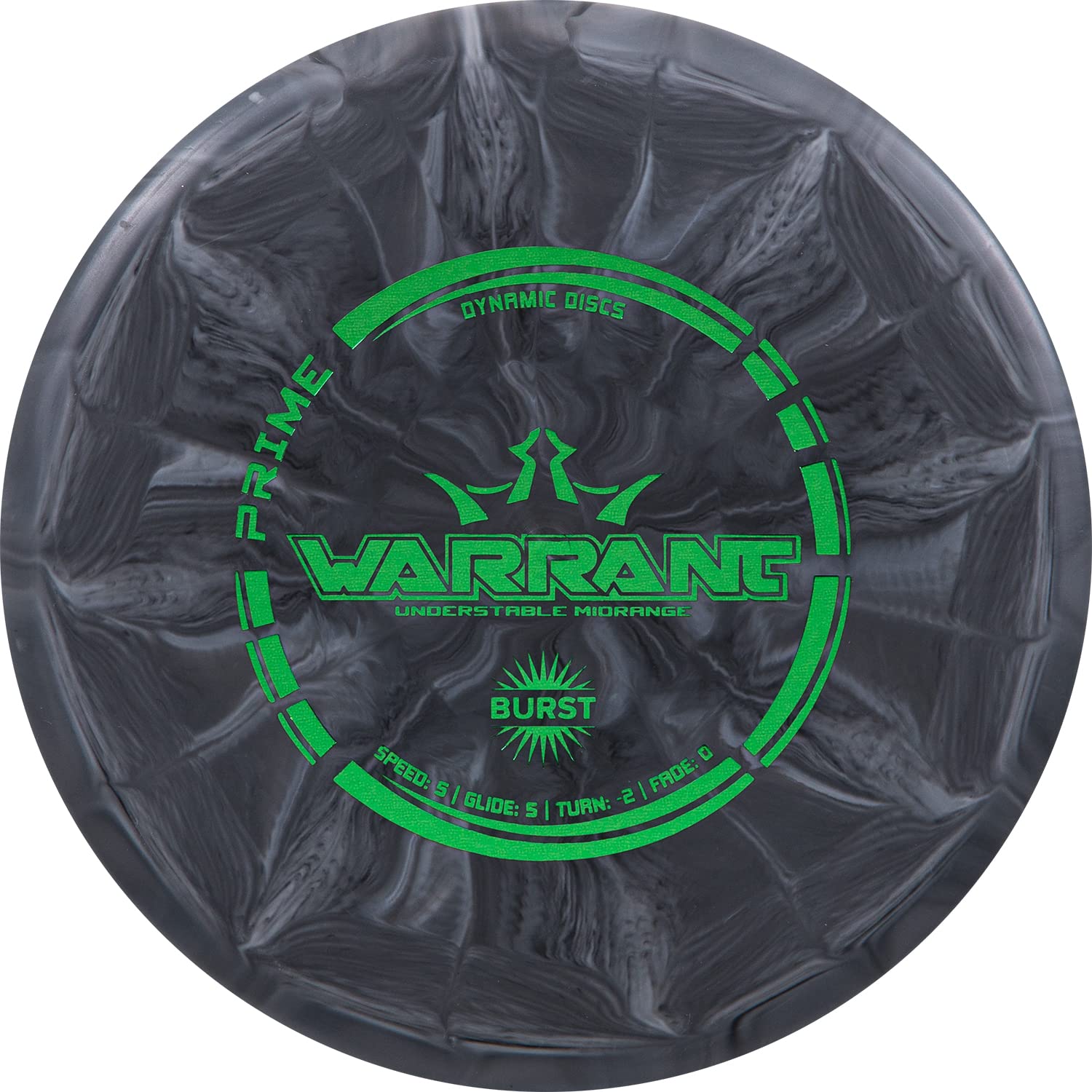 Dynamic Discs Prime Burst Warrant Disc Golf, Beginner Friendly Frisbee Discs Golf, Understable Midrange Discs, 170g+, Purple
