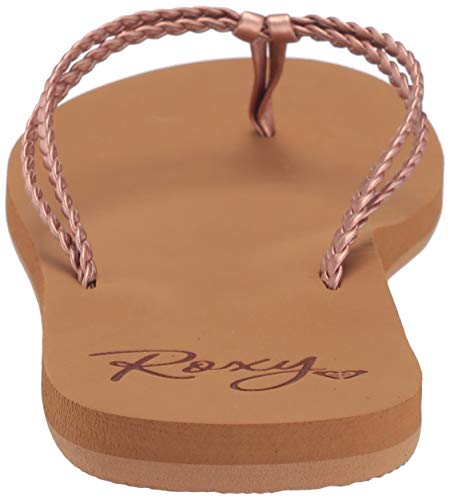 Roxy Women's Costas Sandal Flip Flop, Rose Gold, 8 M US