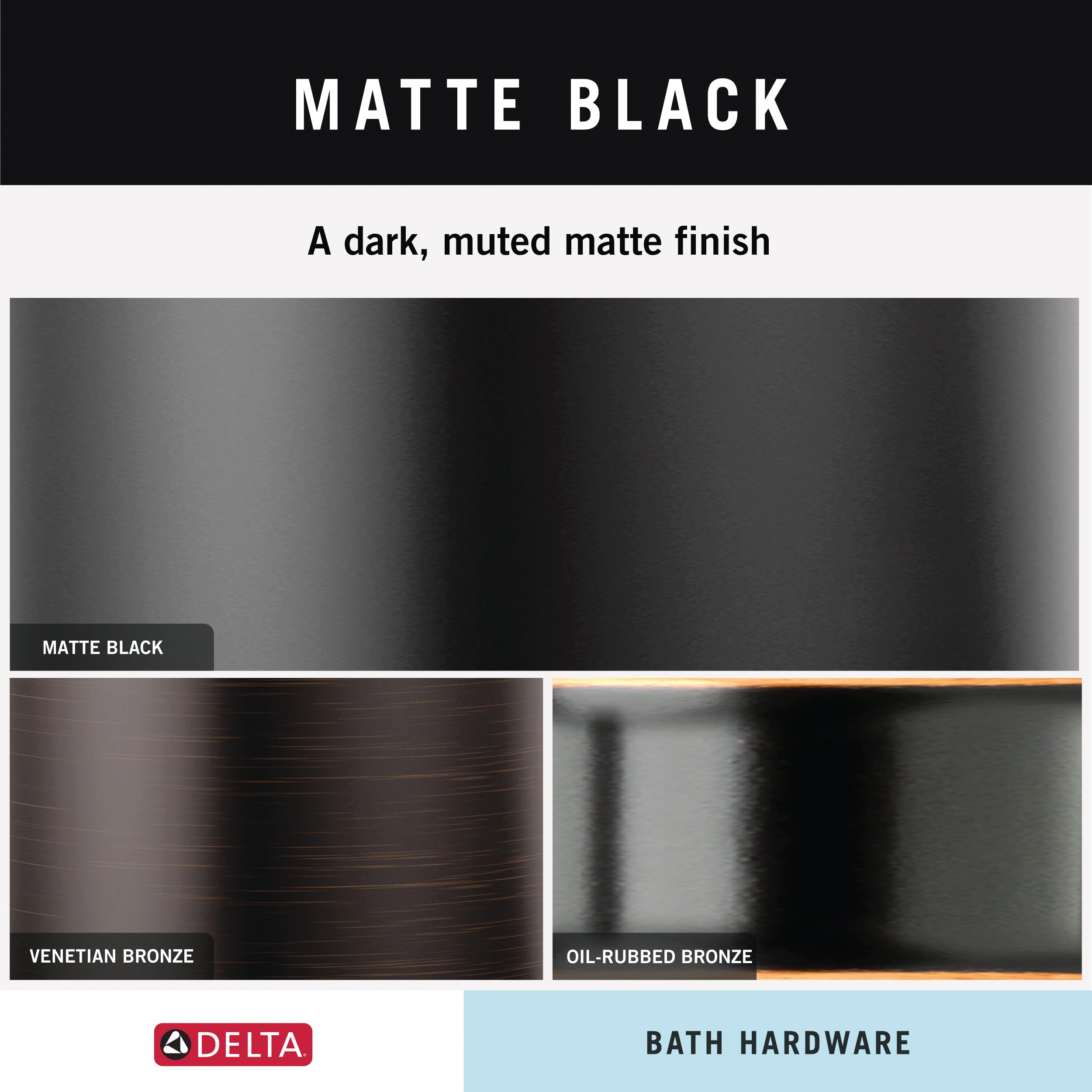 Delta Faucet 77655-BL Stryke Double Post Pivoting Toilet Paper Holder, 9.75 x 3.39 x 2.13 Inches, Matte Black