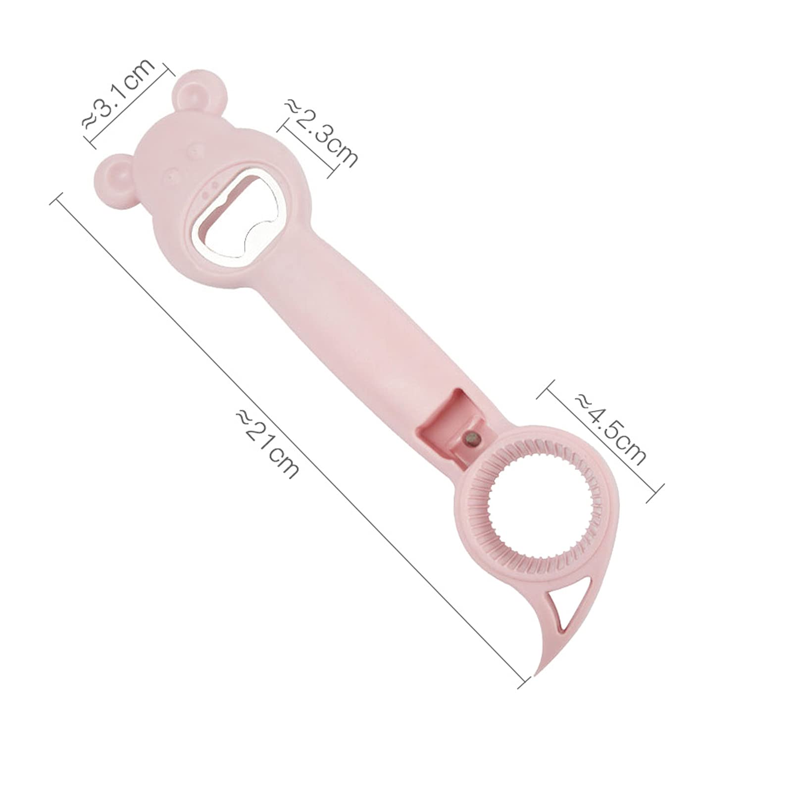 Jar Opener, 4 in 1 Multi Function Can Opener Bottle, Multi Kitchen Tool for Jelly Jars, Wine, Beer and other, Bottle Opener to Protect the Nail Use for Children, Women, Elderly (Purple)