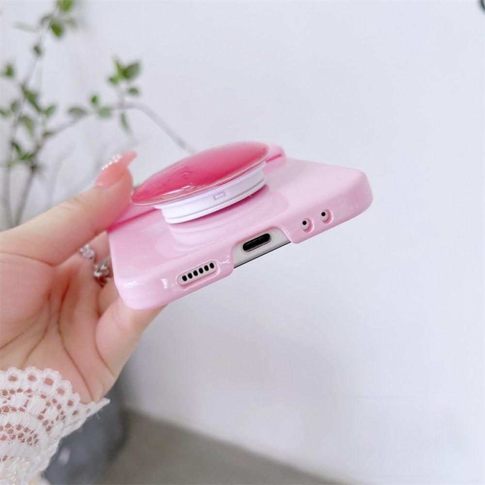 Cute Love Heart Stand Phone Case for Samsung Galaxy Z Flip 4 3 ZFlip3 zflip4 Hard Cover Holder Solid Shell Bracket,Z5,for Z Flip 4