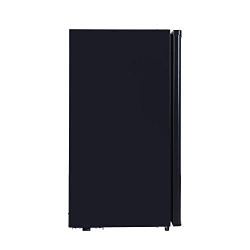 RCA RFR321-B-Black-COM RFR321 Single Mini Refrigerator-Freezer Compartment-Adjustable Thermostat Control-Reversible Doors-Ideal for for Dorm, Office, RV, Garage, Apartment-Black Cubic Feet, 3.2 CU.FT