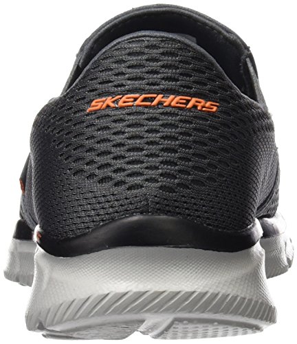 Skechers Men's Equalizer Double Play Slip-On Loafer,Charcoal/Orange,11 M US