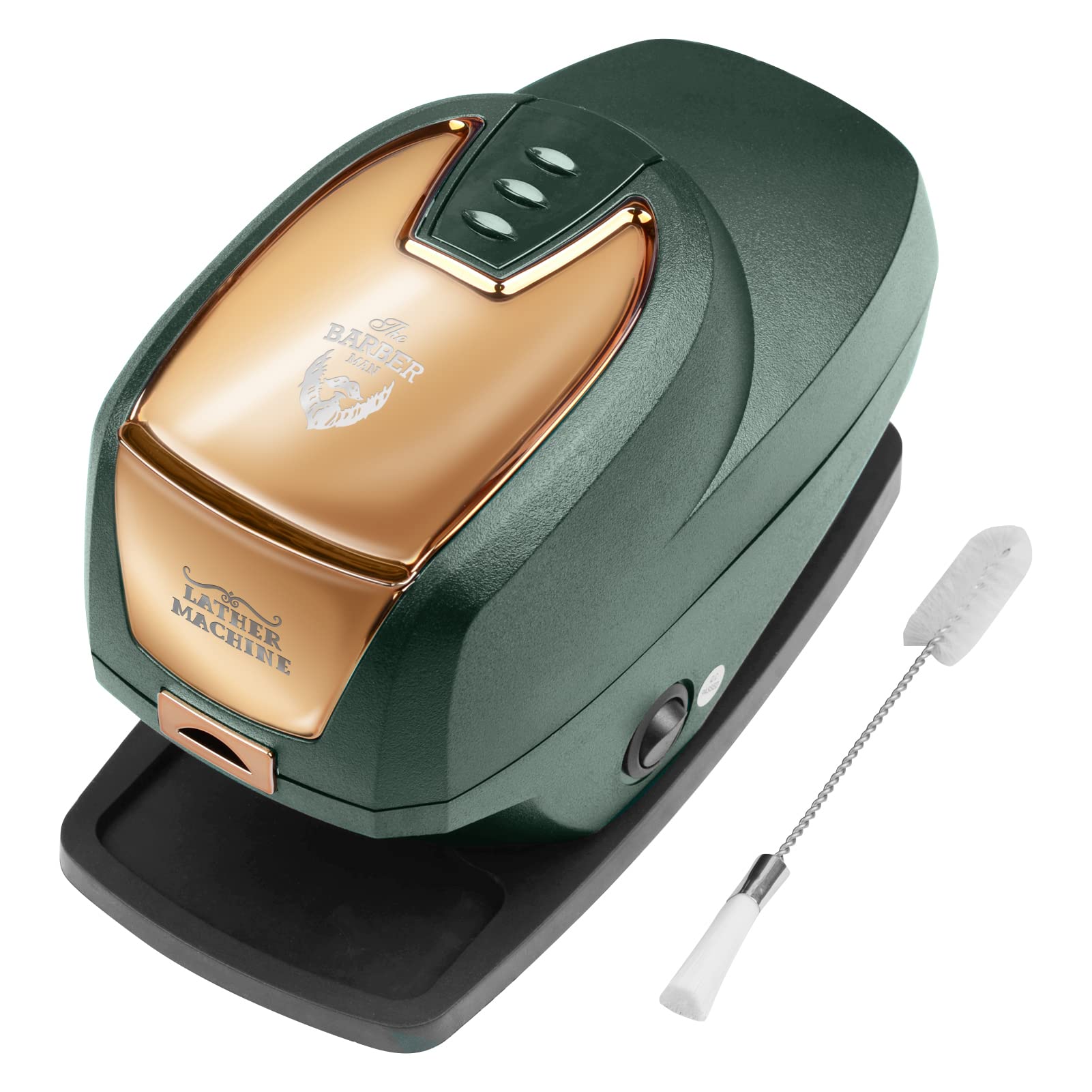 Hot Lather Machine Lather Machine Barber Latherizer Machine for Shaving Professional Lather Maker Shaving Cream Warmer Hot Lather Machine Gifts for Men Husband Dad Barber (Green Lather Machine)