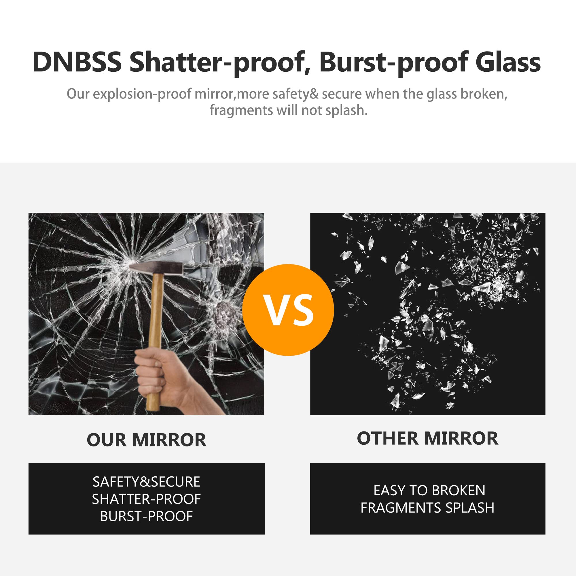 dnbss 47"x20" RGB Over Door Lighted Mirror, Full Length Mirror with Lights, LED Wall Mounted Hanging Mirror, Full Body Dressing Mirror, Light Up Mirror for Bedroom Living Room, Black