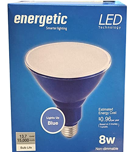 Energetic LED PAR38 Blue Decorative Light Bulb 85 Watt Equivalent, 8 Watts