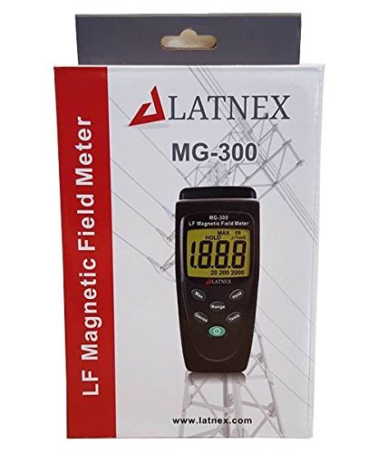 LATNEX MG-300 LF Magnetic Field Meter, Measures EMF from High-Power Transmission Lines, Appliances, Electrical Wires - Perfect for EMF Home Inspections