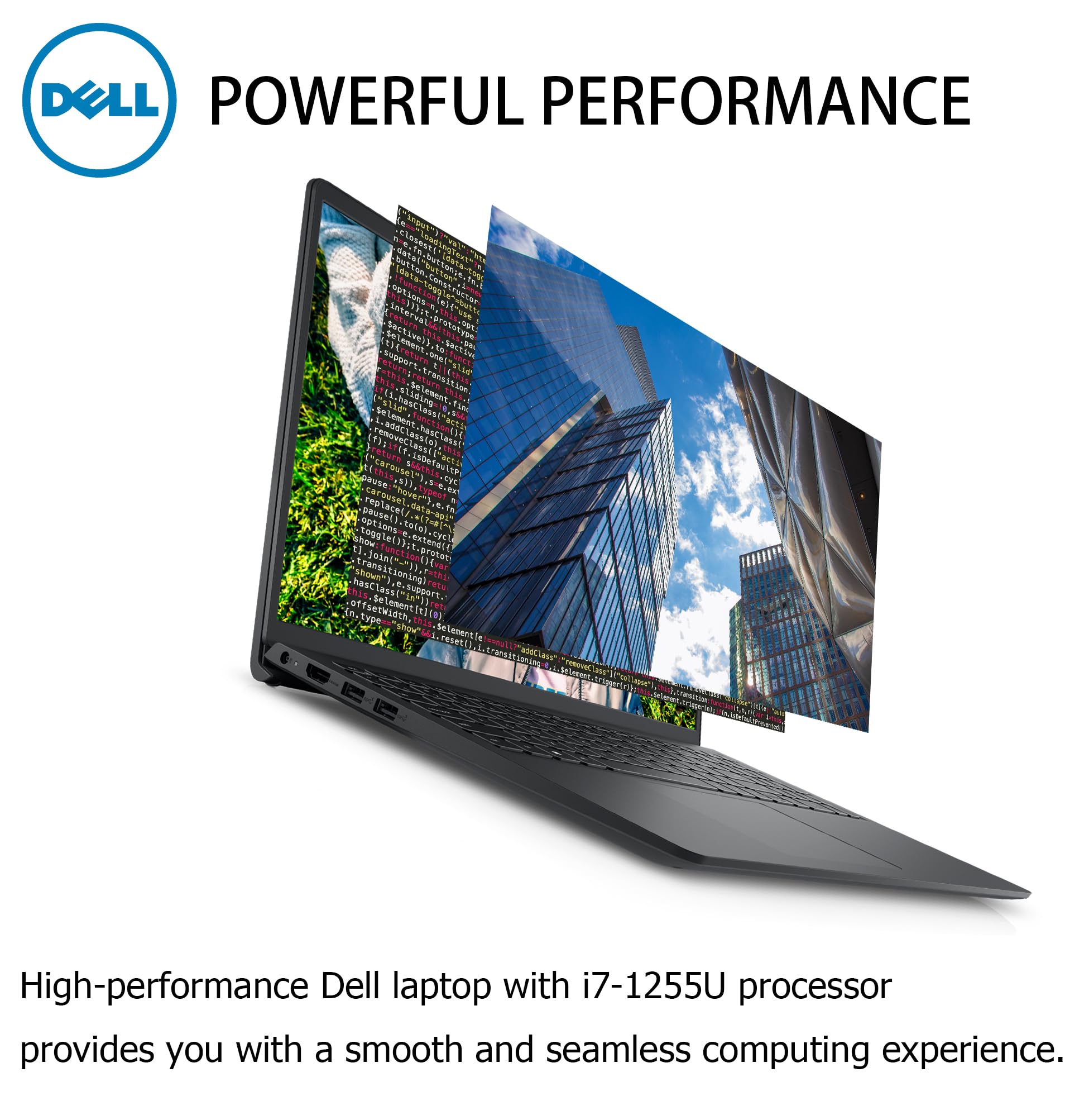 Dell Inspiron 3520 15.6 Inch FHD Touchscreen Business Laptop, Intel Core i7-1255U, 64GB RAM, 2TB SSD, Windows 11 Pro, WIFI, USB - C, HDMI, Black