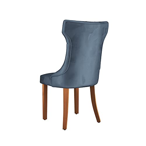 DHP Clairborne Dining Chair, Set of 2, Navy Velvet