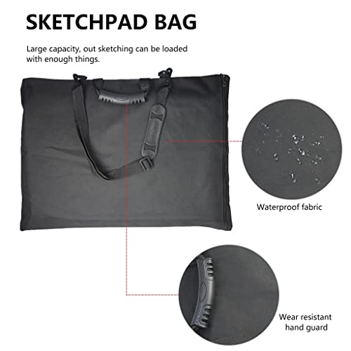 LUKEO Art Portfolio Tote Bag Waterproof Artist Carrying Case Poster Board Storage Drawing Supplies