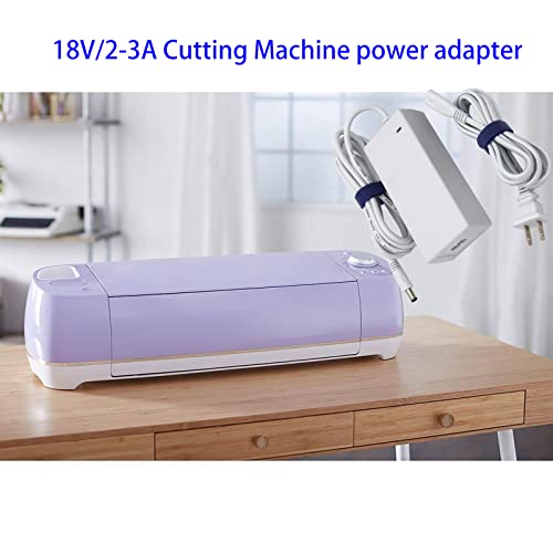 Power Cord Replacement DC18V 3A Charger Compatible with Cricut Cutting Machine Explore Air 2/Maker/Explore/Explore Air/Explore One/Expression/Expression 2/Create/Cake/Mini/Cake Mini/Original… (White)