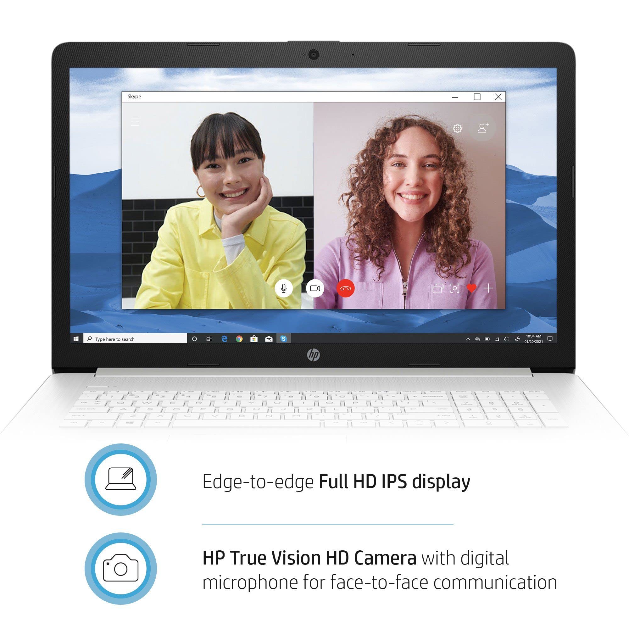 HP 17.3 inch Home and Business Laptop | Intel Core i5-1135G7 | 1920x1080 IPS Display (Full-HD) | Backlit Keyboard | 8GB Memory 512GB SSD Storage | Win10 Pro | Natural Silver