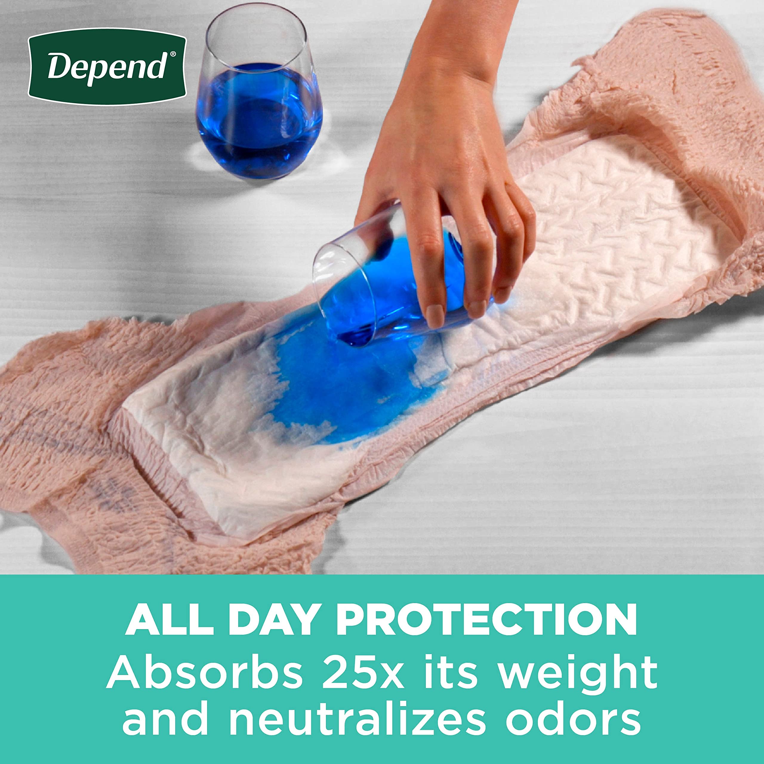 Depend Fresh Protection Adult Incontinence & Postpartum Bladder Leak Underwear for Women, Disposable, Maximum, Small, Blush, 32 Count, Packaging May Vary