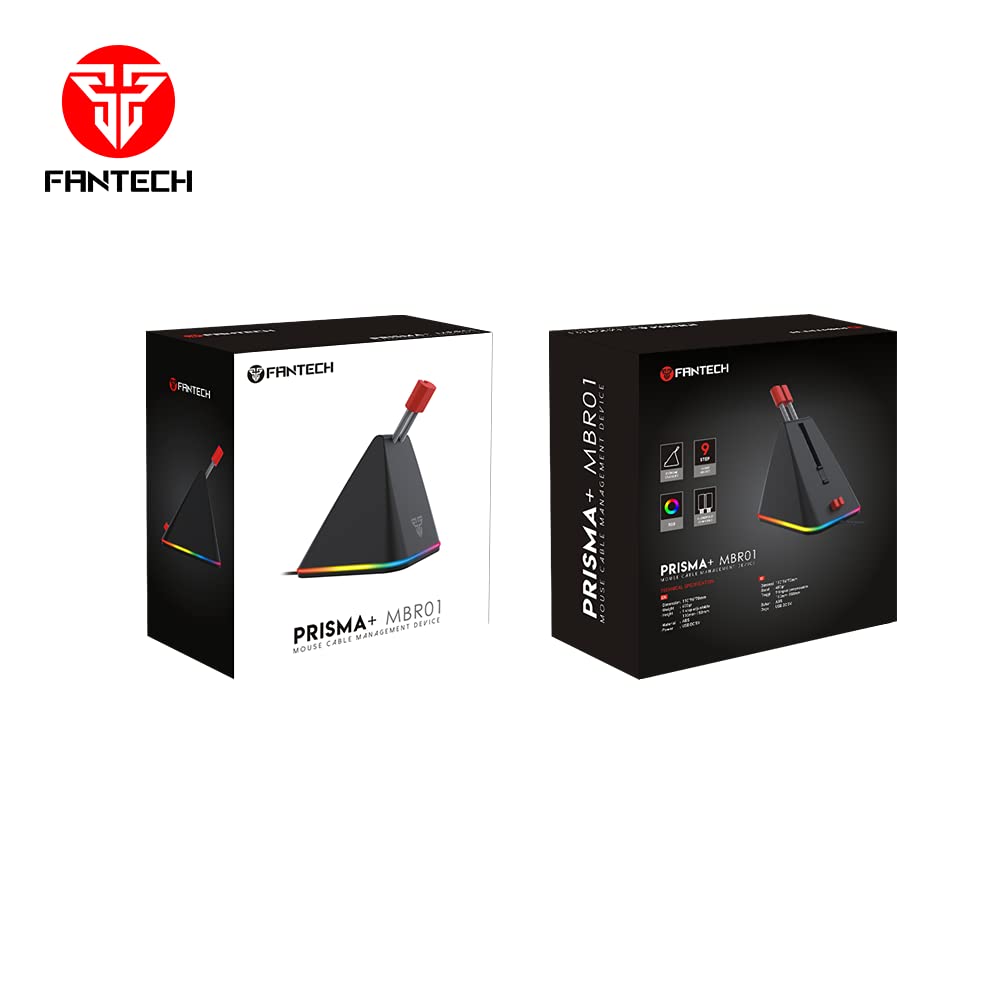 FANTECH RGB Gaming Mouse Bungee, Mouse Cord Holder and Cable Management Device for Esports, Black