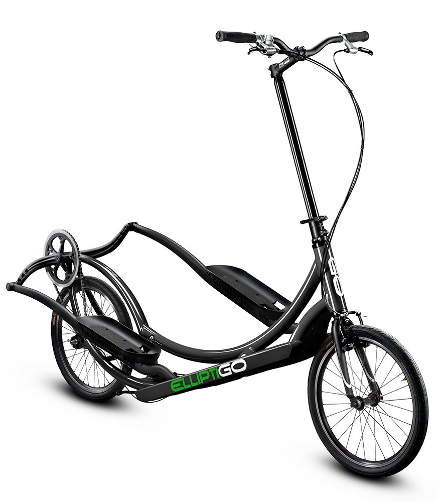 ElliptiGO 3C Long Stride Outdoor Elliptical Bike and Best Hybrid Indoor Exercise Trainer, Black