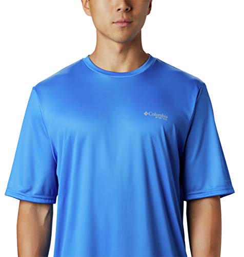 Columbia Men's Standard Terminal Tackle PFG PhotoReel SS, Vivid Blue/Offshore, Small