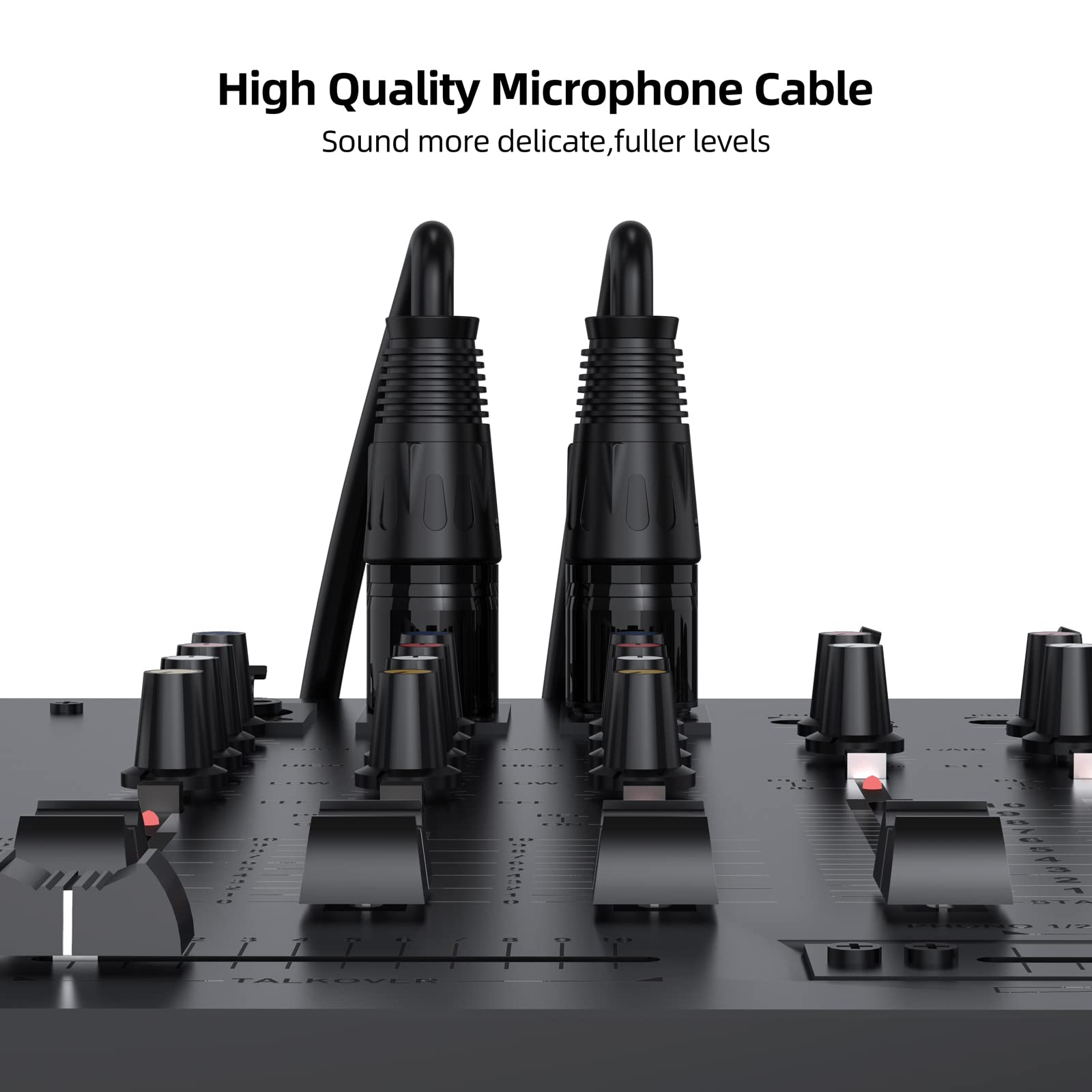 DteeDck XLR Cable 6ft, XLR Microphone Cable 3 Pin Male to Female, XLR to XLR Balanced Mic Cord for Microphone Speakers Mixer and Pro Devices