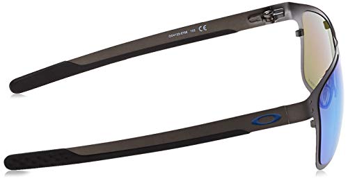 Oakley Men's OO4123 Holbrook Metal Square Sunglasses, Matte Gunmetal/Prizm Sapphire Iridium Polarized, 55 mm