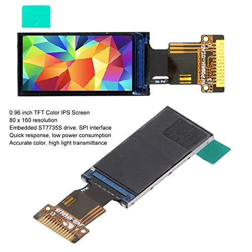 Jeanoko 0.96in TFT Screen, 4PCS ST7735S Drive Welding Installation 80x160 Resolution IPS Display Module Quick Response for STM32 Controller Board