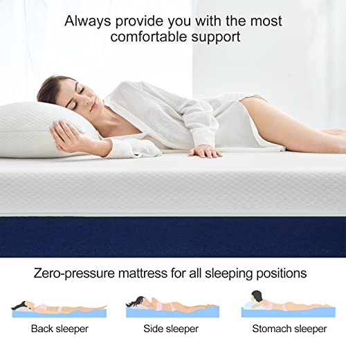 Molblly King Mattress, 10 inch Gel Memory Foam Mattress with CertiPUR-US Bed Mattress in a Box for Sleep Cooler & Pressure Relief, King Size